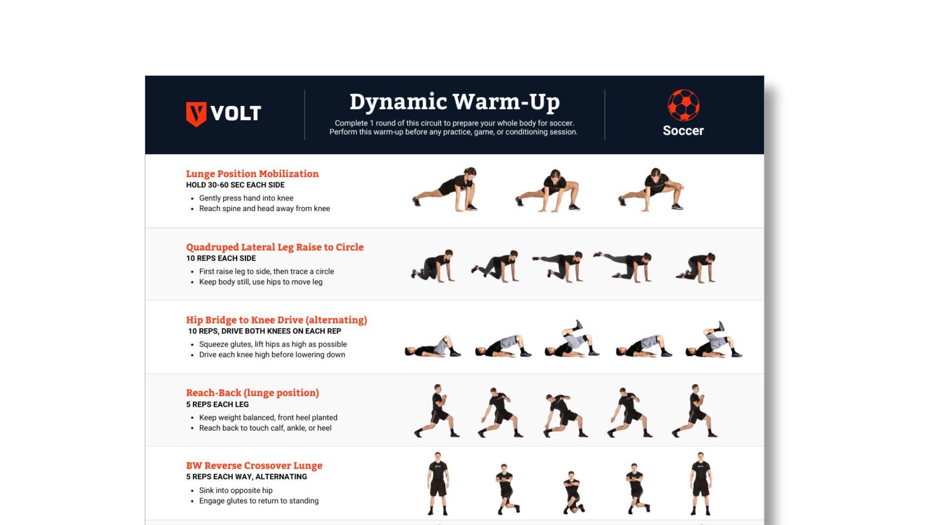 Soccer-Specific Dynamic Warm-up – Volt Athletics