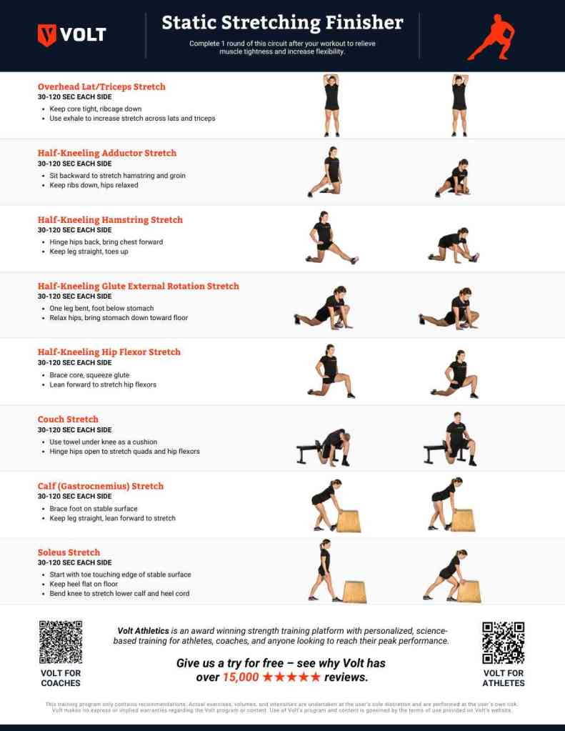 Static Stretching Warm Up Access Form – Volt Athletics